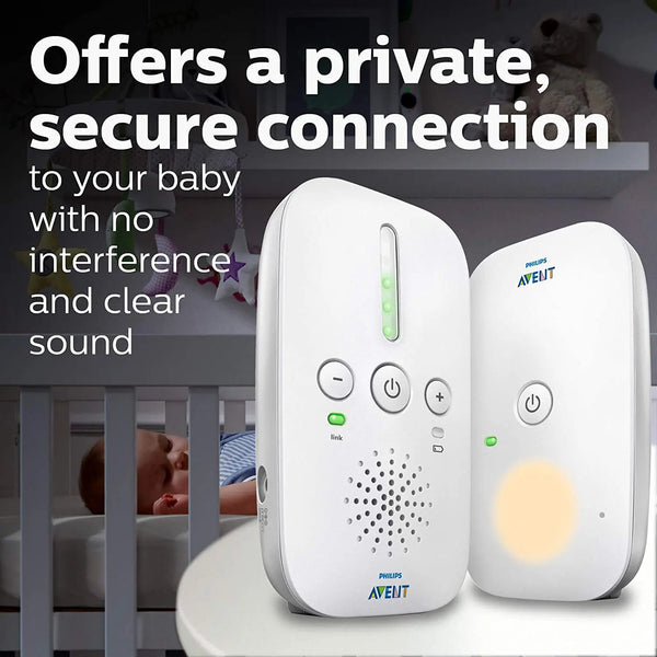 Philips AVENT Audio Baby Monitor ,White, SCD502/10 – Baby Bamboo