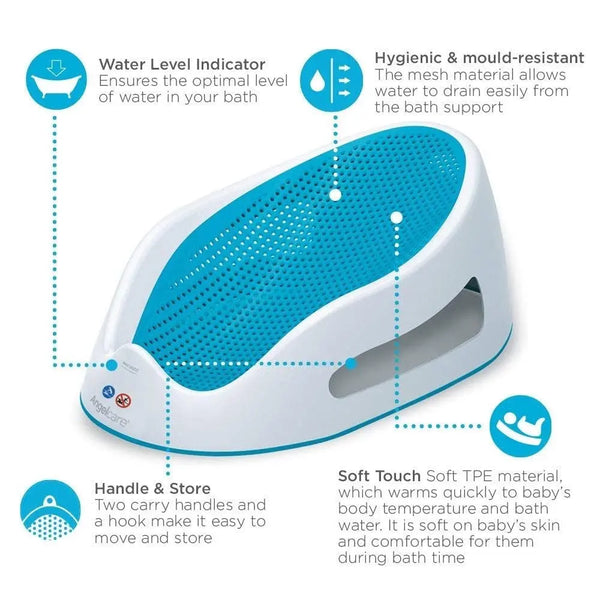 Angelcare Baby Bath Support, Blue– Ergonomic & Hygienic Infant – Baby ...