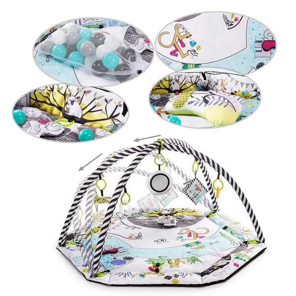 Kinderkraft SMARTPLAY 2-in-1 Baby Activity Gym & Mat – Baby Bamboo